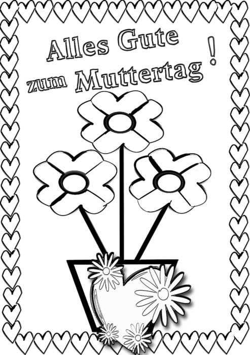 Muttertag Ausmalbild Malvorlage Gru Mit Herz BabyDuda Malbuch Muttertag Ausmalbild Malvorlage Gru Mit Herz BabyDuda Malbuch
